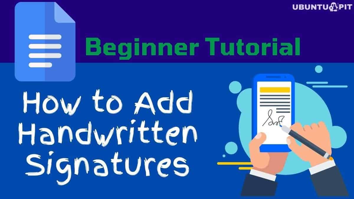 How To Add Handwritten Signatures In Google Docs