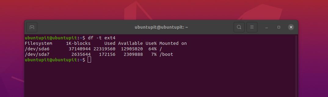 How To Check Total Hard Disk Size In Ubuntu Terminal