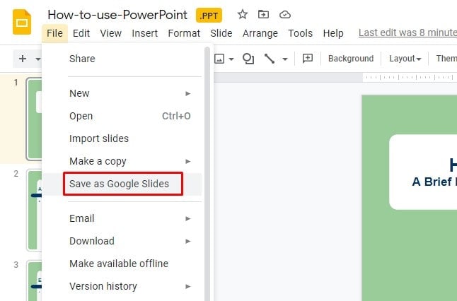 How To Convert A PowerPoint Into Google Slides