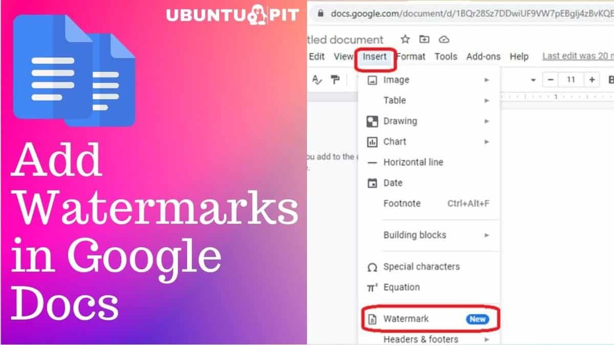 How To Add Watermarks In Google Docs